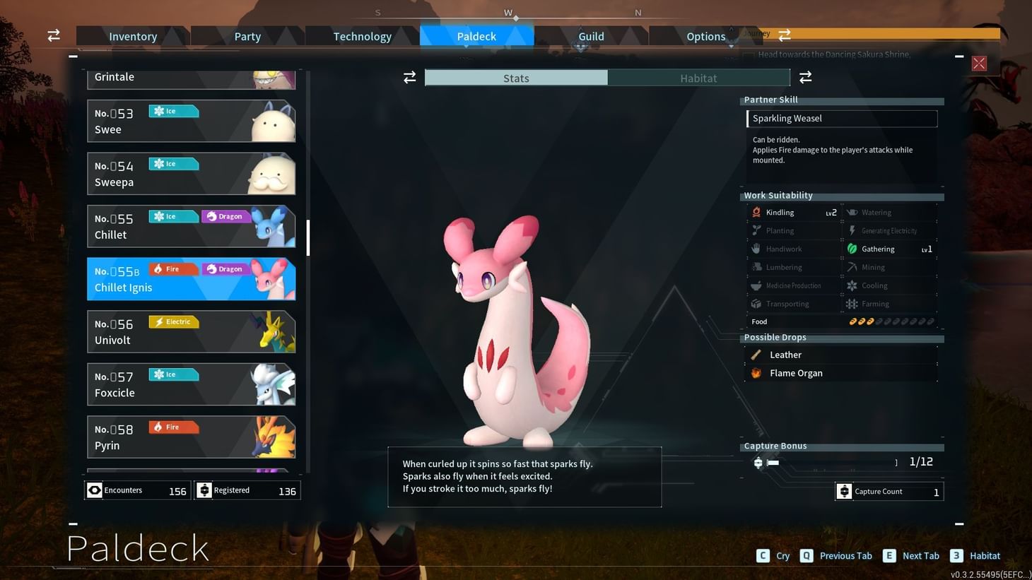 Chillet Ignis in Palworld: Where to find, partner skill, item drops ...