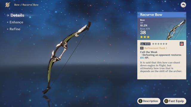 How to get Recurve Bow in Genshin Impact