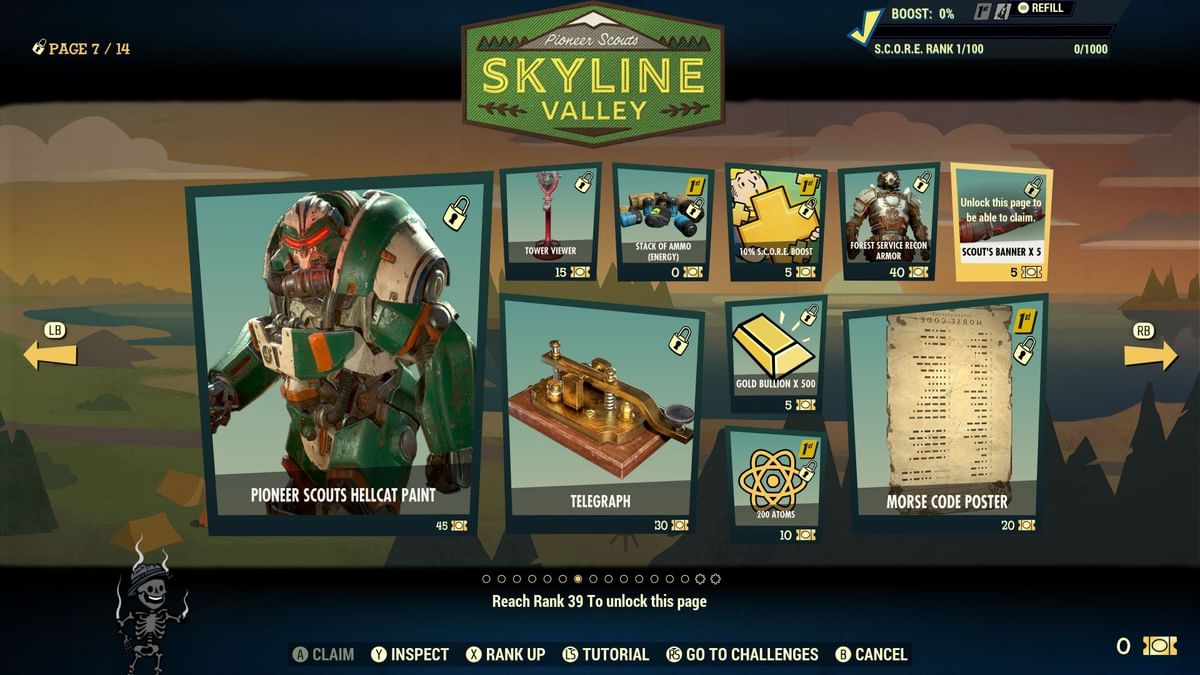 Fallout 76 Season 17: All Season page rewards, explored