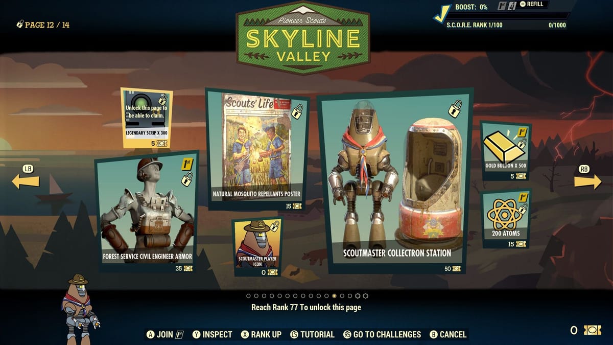 Fallout 76 Season 17: All Season page rewards, explored
