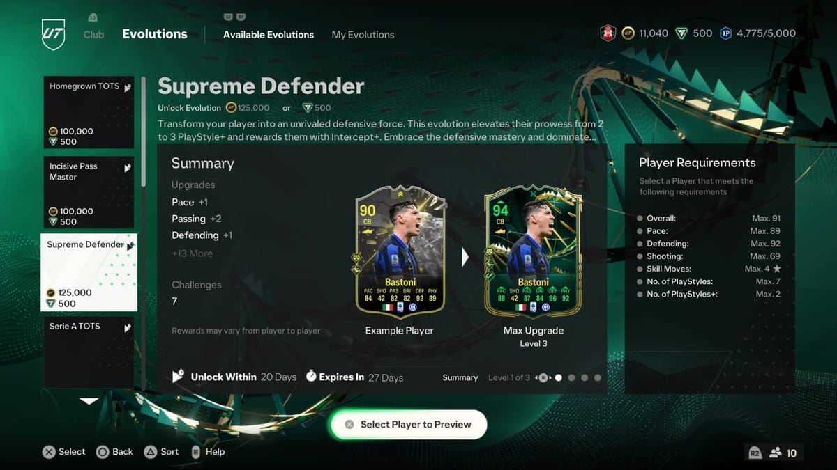 EA FC 24 Supreme Defender Evolution guide: Best players to use, all ...