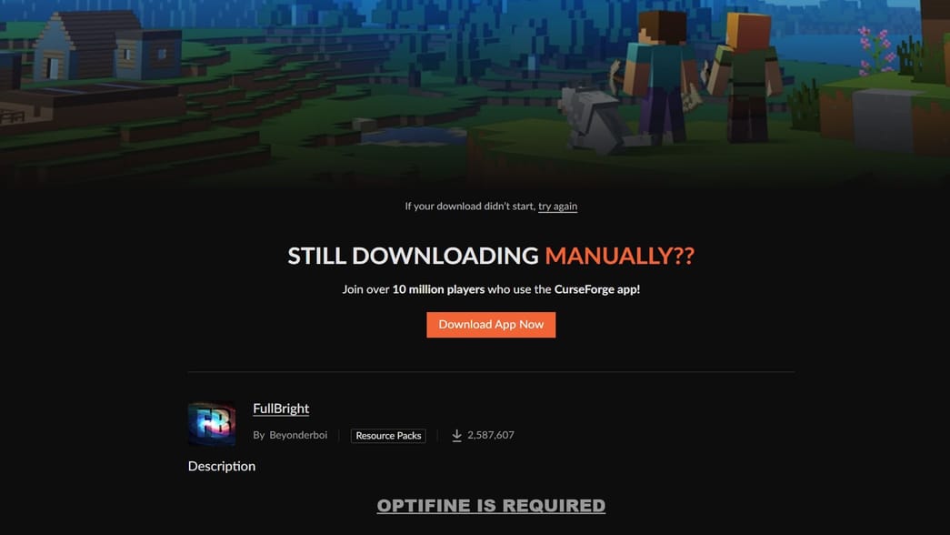How to get Minecraft FullBright texture pack
