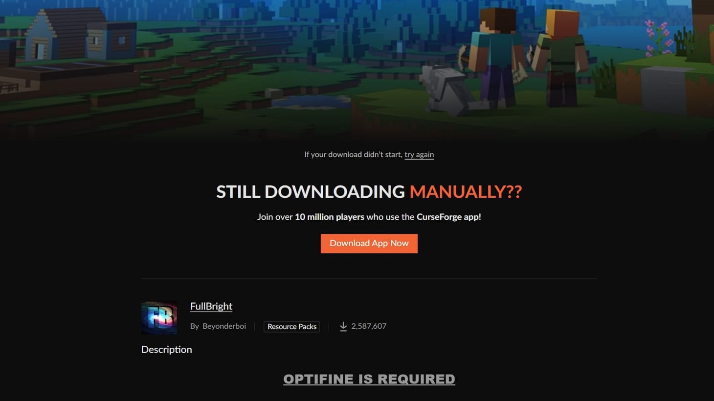 How to get Minecraft FullBright texture pack