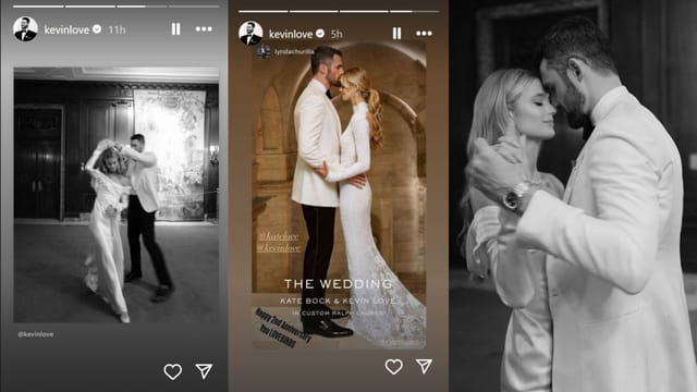 In Photos: Kevin Love celebrates second anniversary with wife Kate