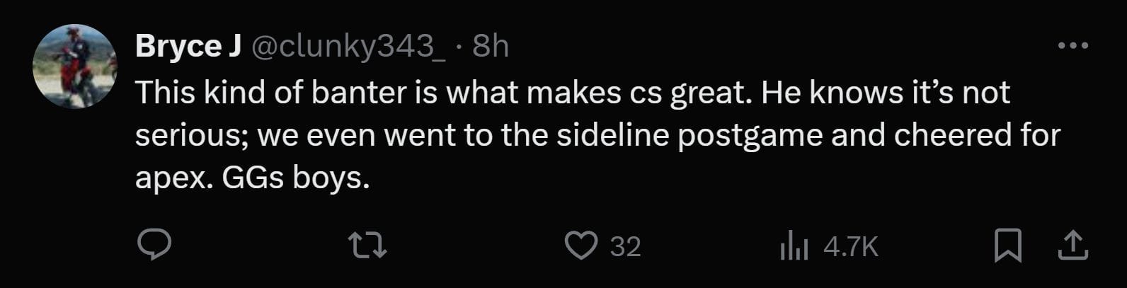 "This dude handled it incredibly": Internet applauds CS2 pro apEX for ...