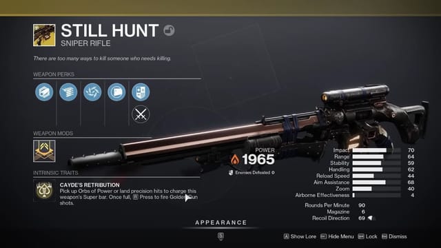 How to get the Still Hunt Exotic Sniper Rifle in Destiny 2?