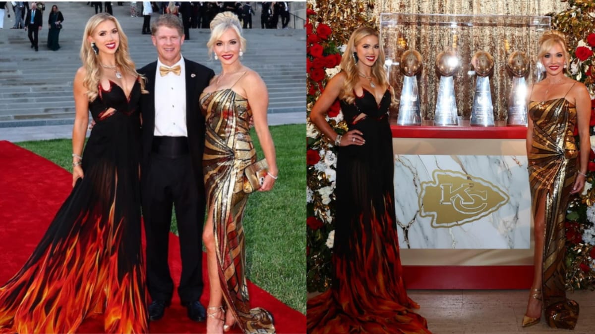 IN PHOTOS: Chiefs owner Clark Hunt's wife Tavia dons $5,000 Balmain for ...