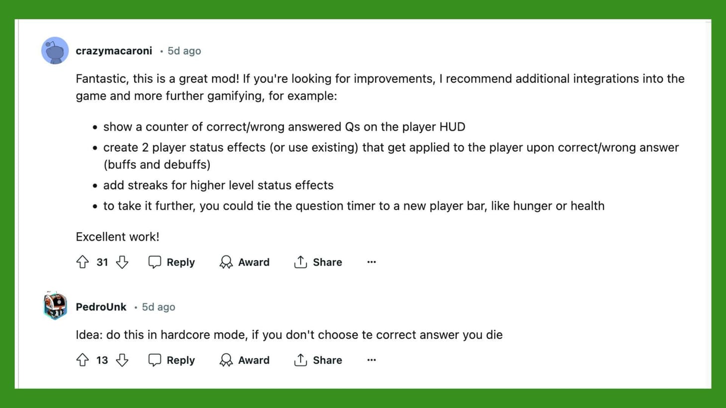 Minecraft player adds working flashcards to study while playing the game
