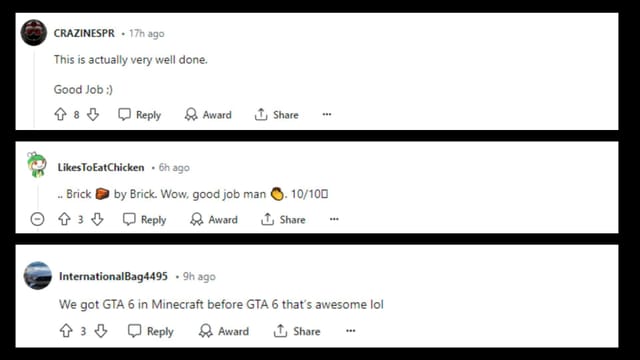 Somebody built an iconic GTA 6 trailer scene in Minecraft, and it's amazing