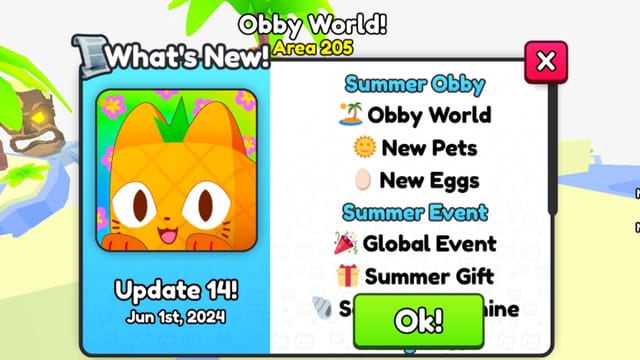 Pet Simulator 99 Update 13: Summer Obby World, New Eggs, and more