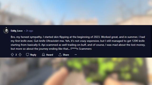 "F*** this game": CS2 player loses over $2000 worth skins to API scam