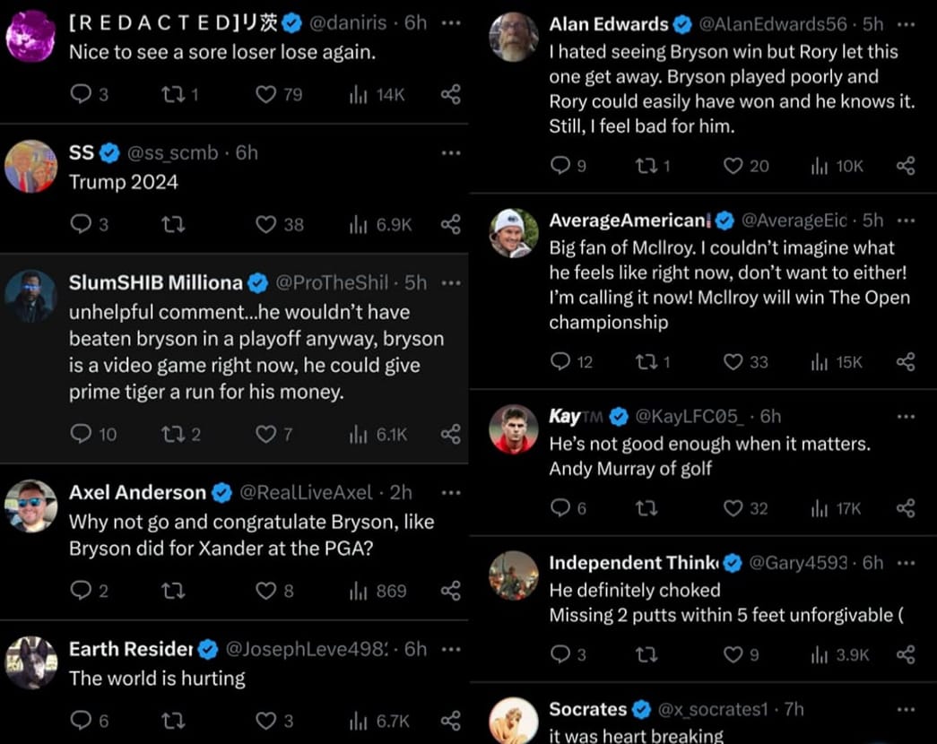 “That's got to hurt”; “Tough choke job” – Fans react to Rory McIlroy’s ...