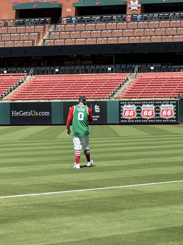 In Photos: St. Louis Cardinals don Jayson Tatum jerseys rooting for ...