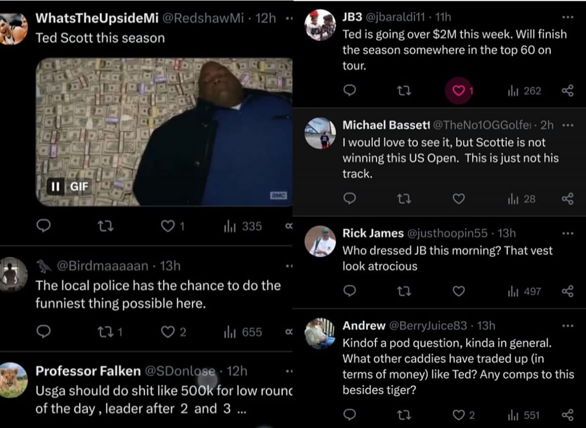 “That’s $430K for Ted Scott”, “2nd richest man in golf this year”: Fans ...