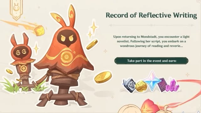 Genshin Impact Record of Reflective Writing event guide
