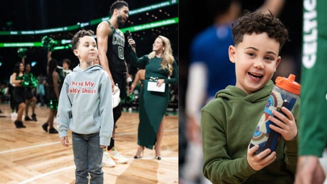 Watch: Overwhelmed Jayson Tatum shares emotional moment with son Deuce ...