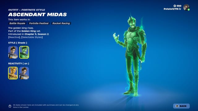 How to get Ascendant Midas skin in Fortnite