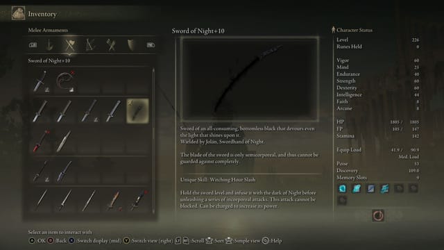 How to obtain Sword of Night in Elden Ring Shadow of the Erdtree?