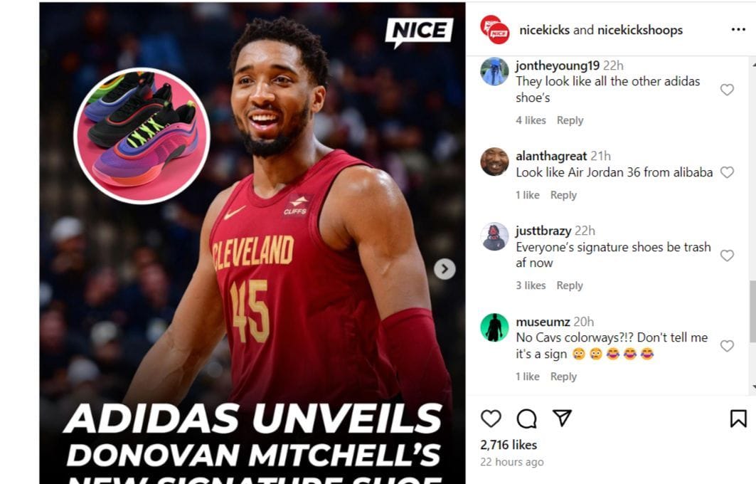 Donovan Mitchell: "They just keep giving him the same shoe ...