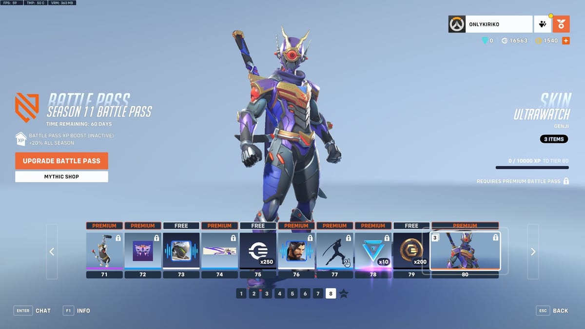 Overwatch 2 Season 11: All Battle Pass tiers and rewards