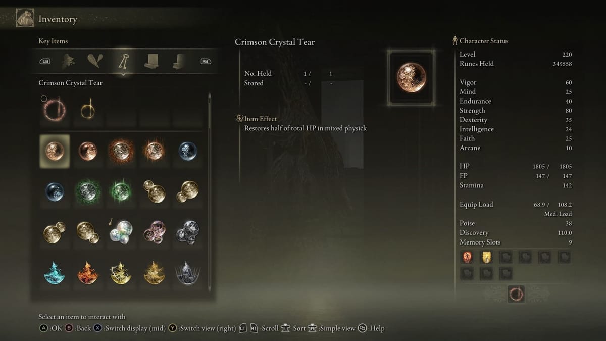 All Crystal Tears in Elden Ring Shadow of the Erdtree