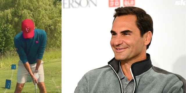 WATCH: Roger Federer turns to golf as a new hobby; shows off his new swing and asks for pointers