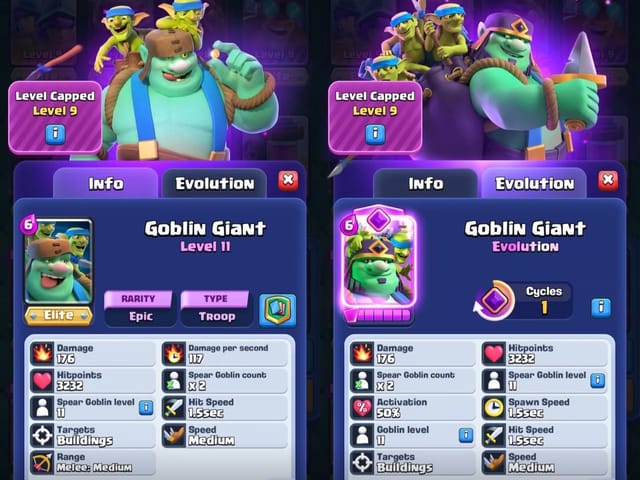 Clash Royale Goblin Giant Evolution: Ability, stats, and more