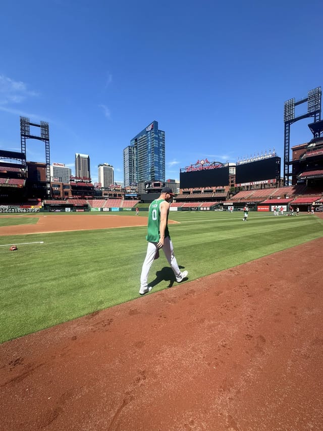 In Photos: St. Louis Cardinals don Jayson Tatum jerseys rooting for ...