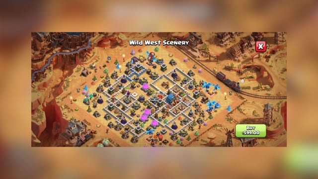 Clash of Clans Wild West Scenery: Cost, design, and more
