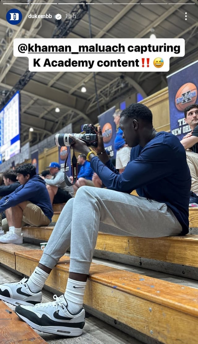 PHOTO: Duke commit Khaman Maluach shows off photography skills at K Academy