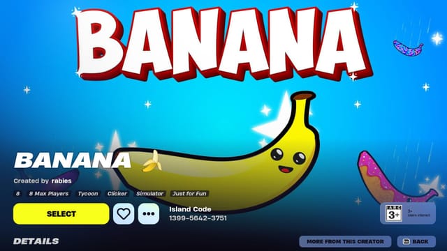 Fortnite Banana: UEFN map code, how to play, and more