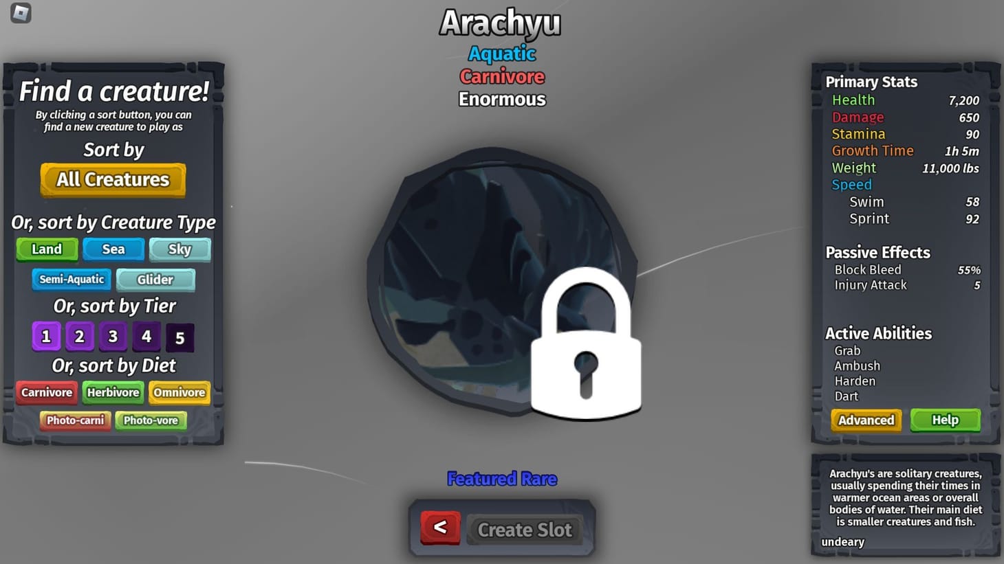 Creatures of Sonaria: Tier 5 (Aquatic and Semi-Aquatic Creatures) Tier List