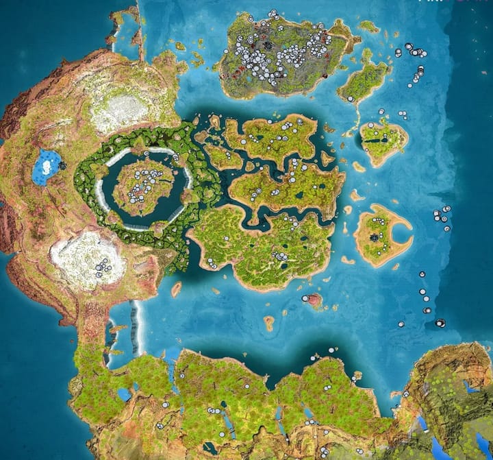 ARK Survival Ascended The Center Resource map: Best locations for all ...
