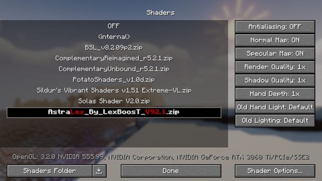 How to use shaders in Minecraft 1.21