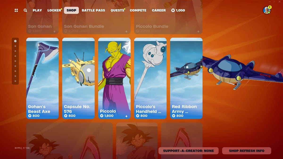 How to get Son Gohan (Dragon Ball) skin in Fortnite