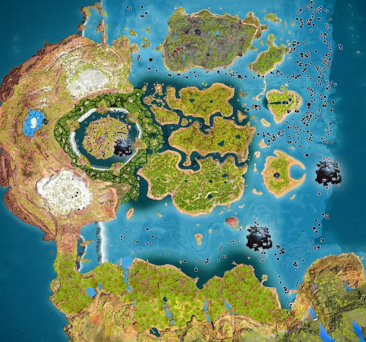 ARK Survival Ascended The Center Resource map: Best locations for all ...