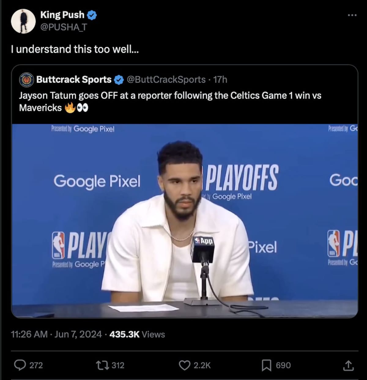 Drake nemesis Pusha T mocks parody account's Jayson Tatum post ...