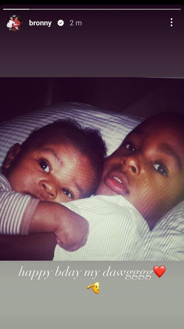 Bronny James shares private snap of Bryce James, sending birthday ...