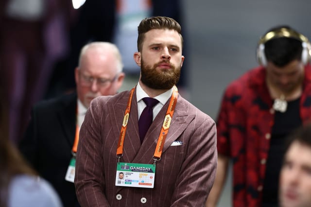 IN PHOTOS: Harrison Butker, wife Isabelle attend Chiefs' Super Bowl ...