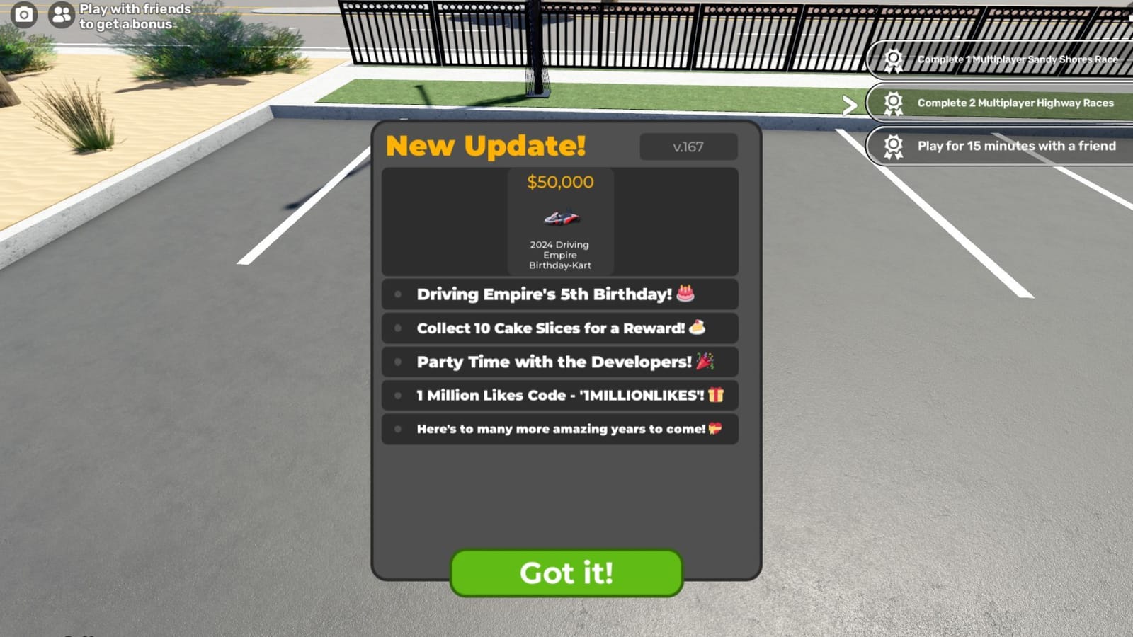 Driving Empire: Update v.167