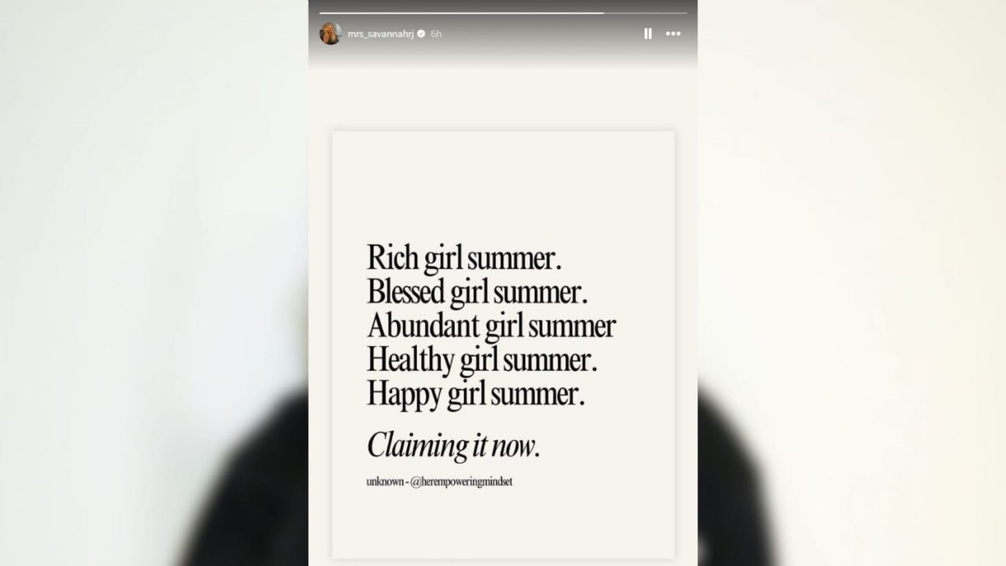 "Rich Girl Summer, Abundant Girl Summer": Savannah James shares ...