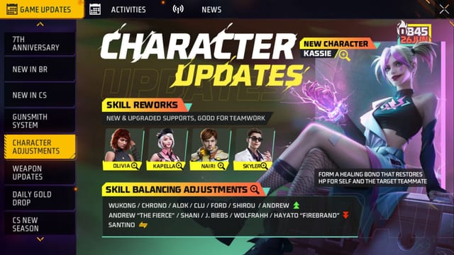 Free Fire OB45 update release date and features