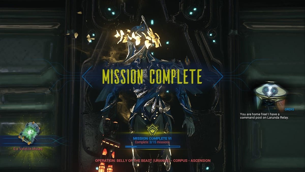 Warframe Belly of the Beast Operation guide: Volatile Motes, rewards ...