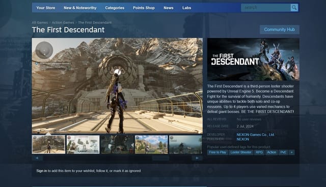 Is The First Descendant free to play?
