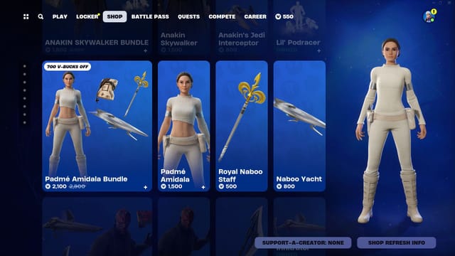How to get Padmé Amidala skin in Fortnite