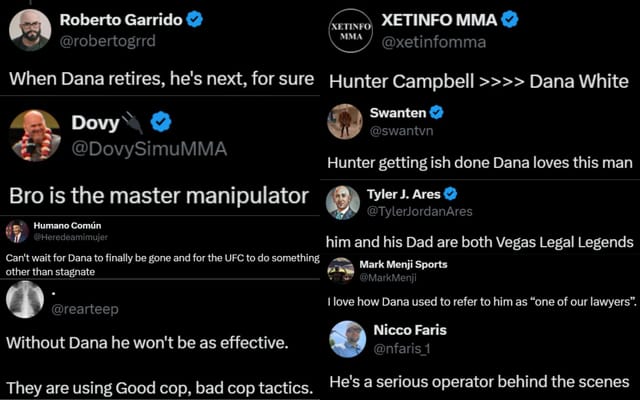 "When Dana retires, he's next, for sure" - Fans praise Hunter Campbell ...