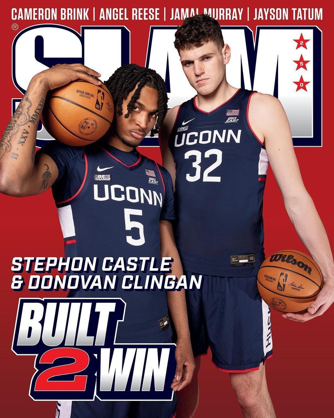 In Photos: UConn's Donovan Clingan & Stephon Castle pose for SLAM ...