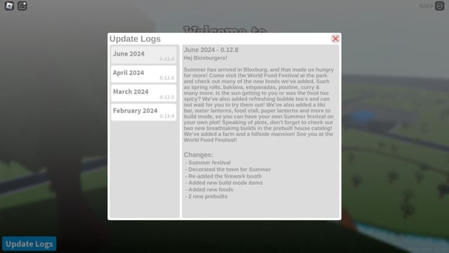 Welcome To Bloxburg World Food Festival 2024 Update