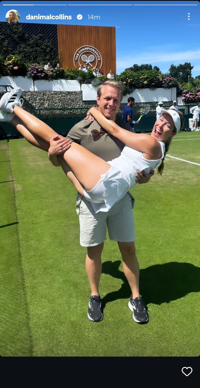 In Pictures: Danielle Collins delights in "tennis date" with boyfriend ...