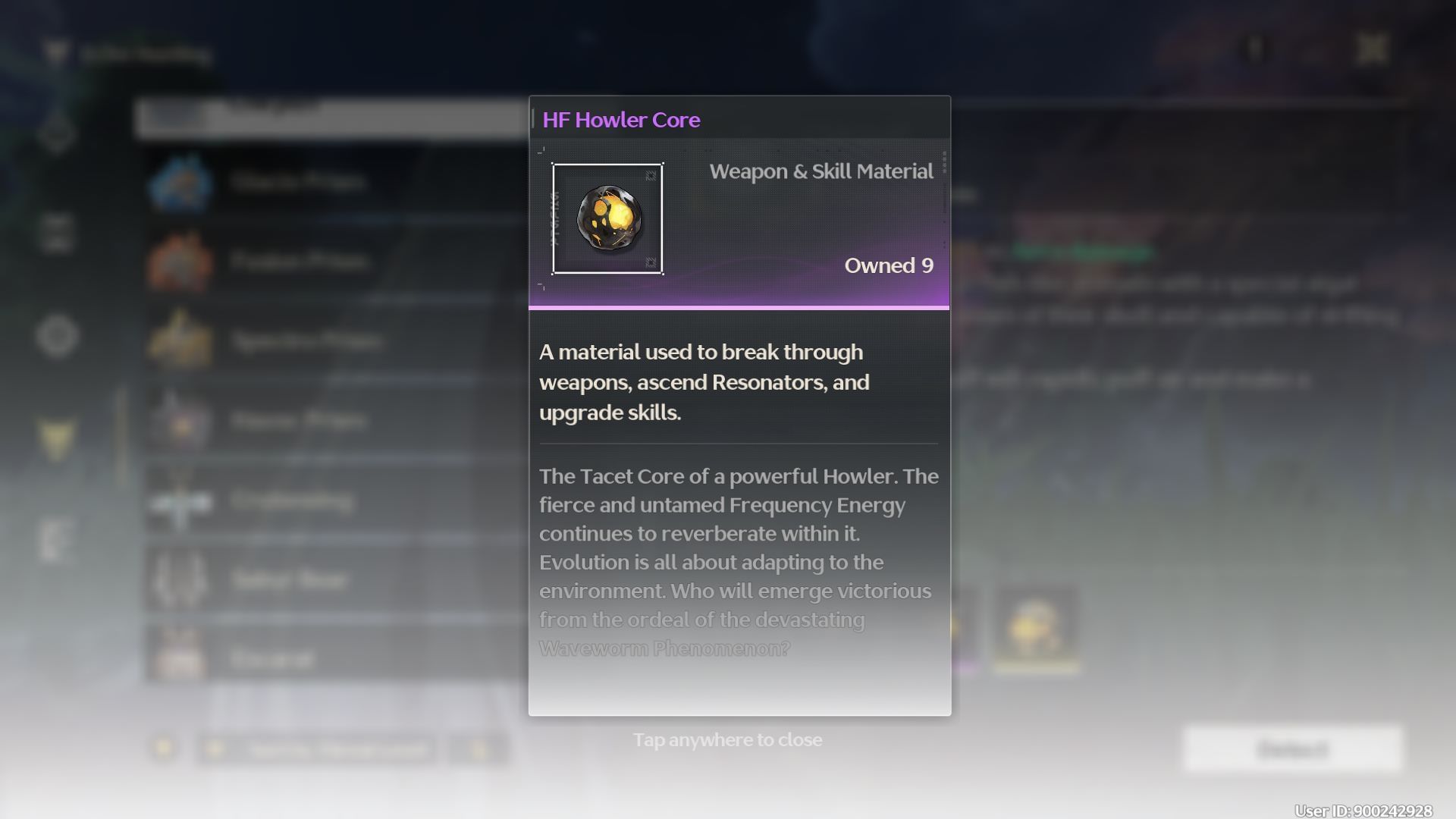 Wuthering Waves Jinhsi ascension materials